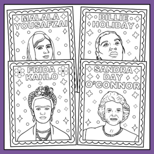 Famous Women Coloring Pages | Women's History Month Coloring Pages ...