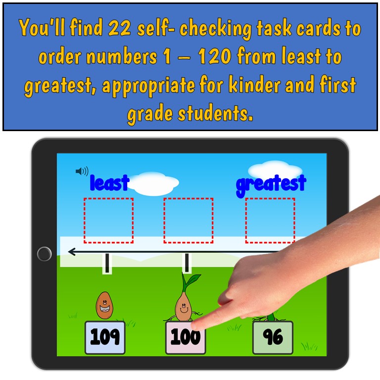 Order Numbers 1 - 120 Boom Cards™ | Digital Task Cards | Made By Teachers