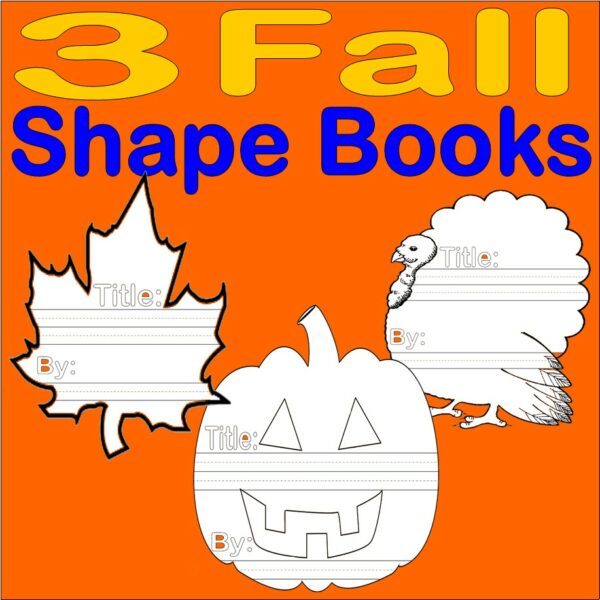Fall Shape Books Journal Thanksgiving Halloween | Made By Teachers