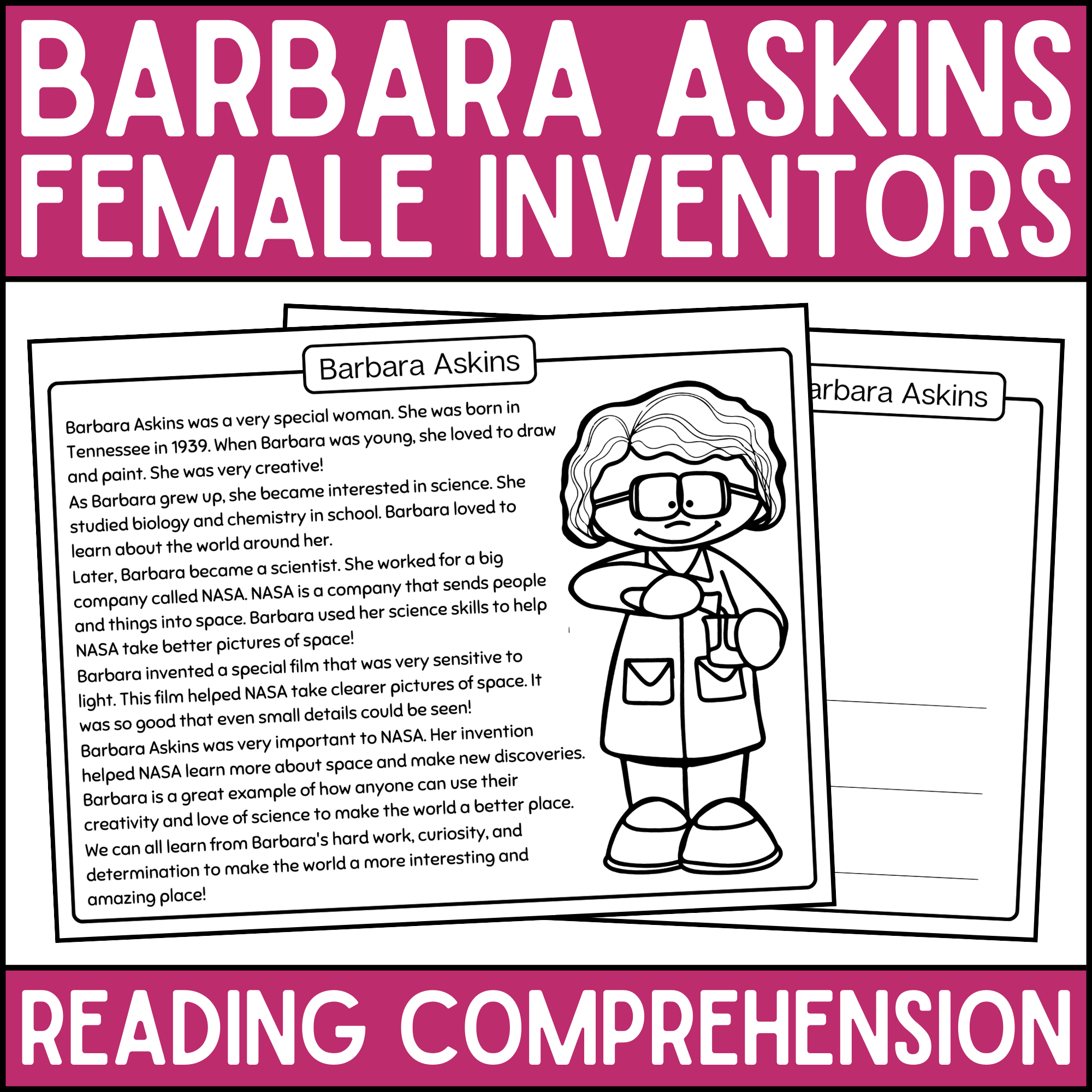 Barbara Askins: Reading Comprehension Passage | Women's History Month ...