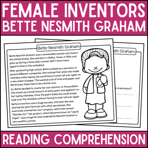 Bette Nesmith Graham: Reading Comprehension Passage | Women's History ...