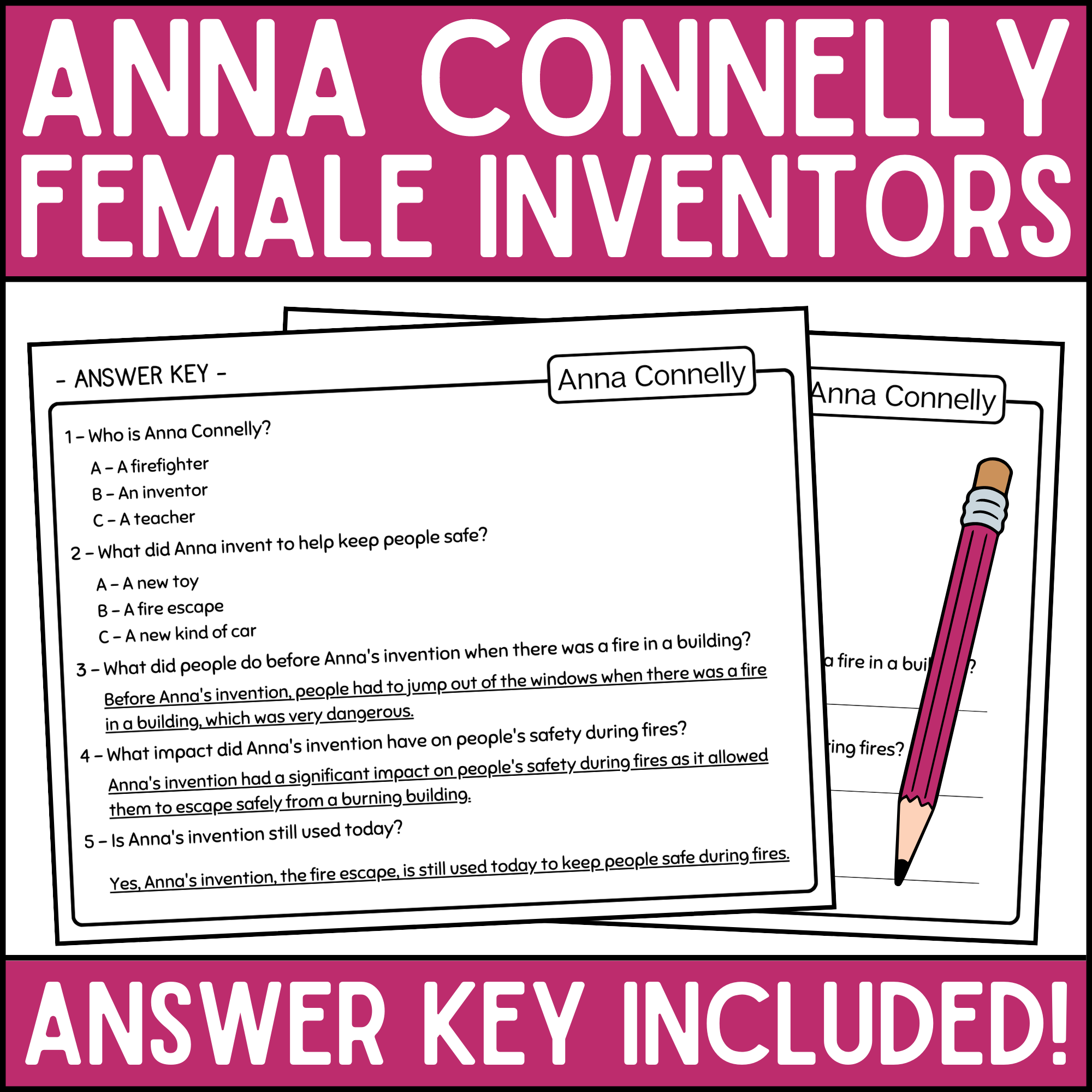 Anna Connelly: Reading Comprehension Passage | Women's History Month ...