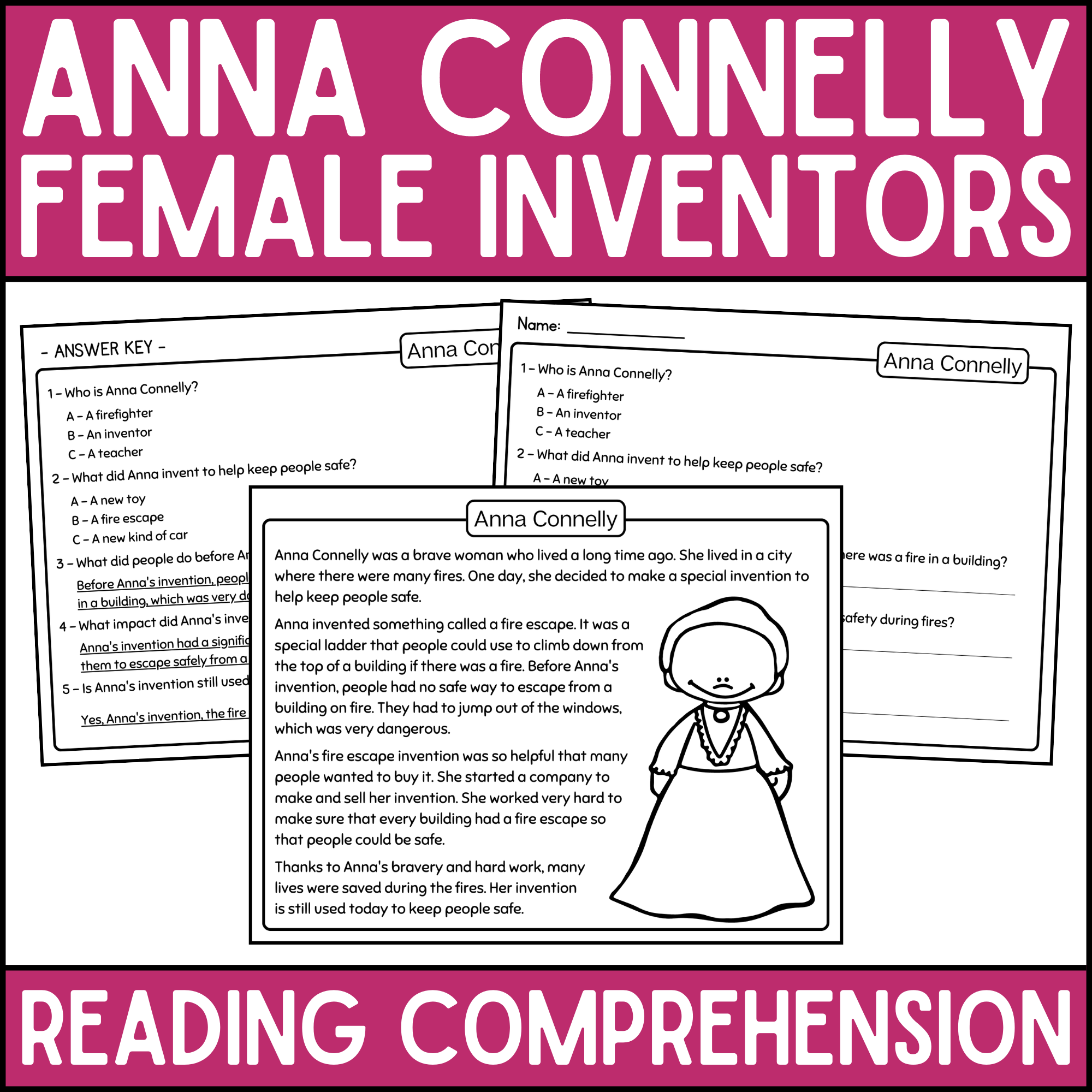 Anna Connelly: Reading Comprehension Passage | Women's History Month ...