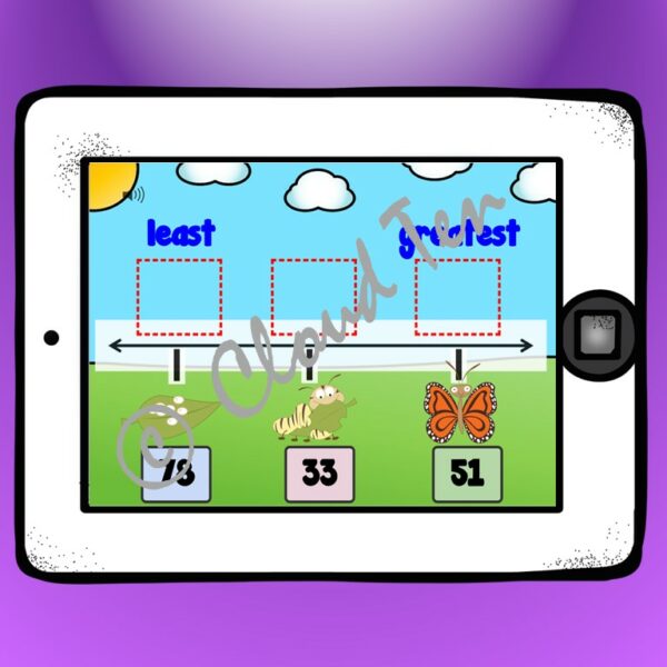 Order Numbers 1 - 100 Boom Cards™ | Digital Task Cards | Made By Teachers