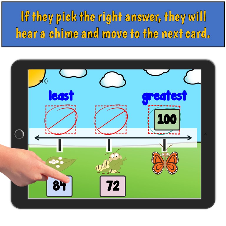 Order Numbers 1 - 100 Boom Cards™ | Digital Task Cards | Made By Teachers