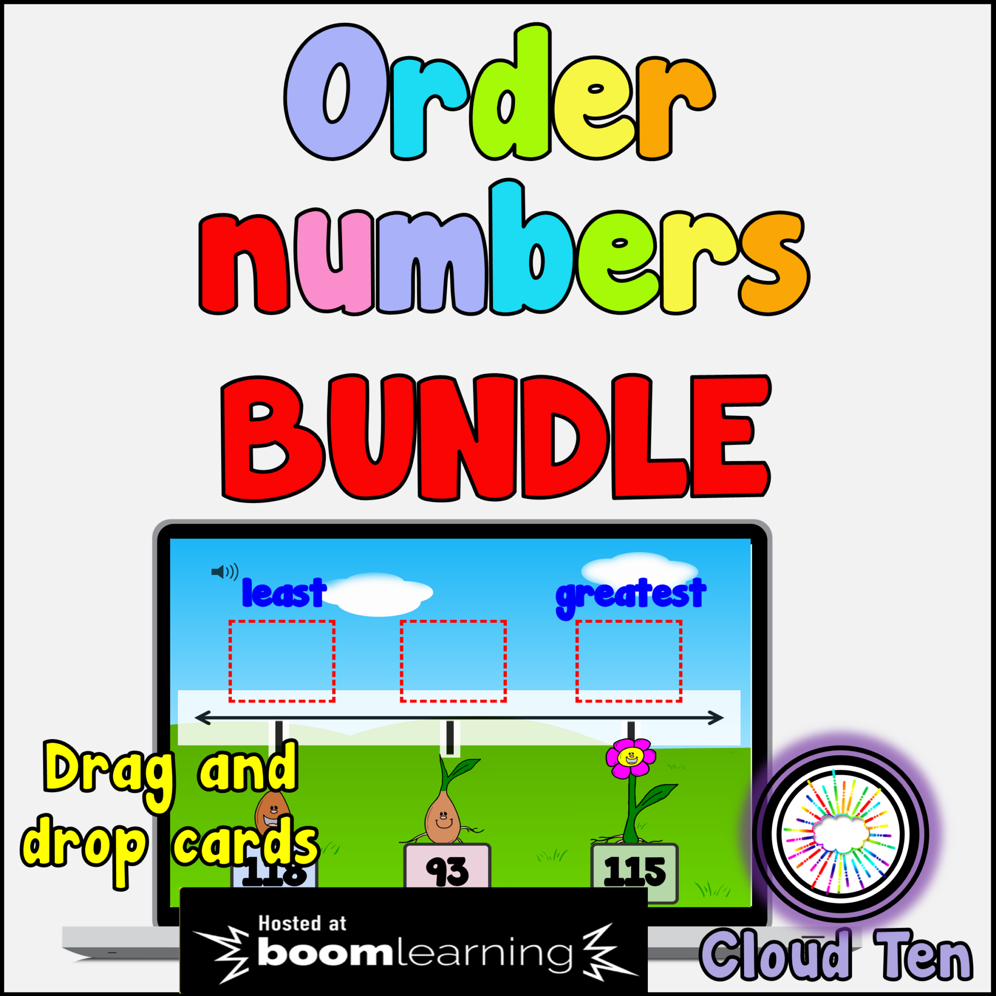 Order Numbers 1 - 120 Bundle Boom Cards™ | Made By Teachers