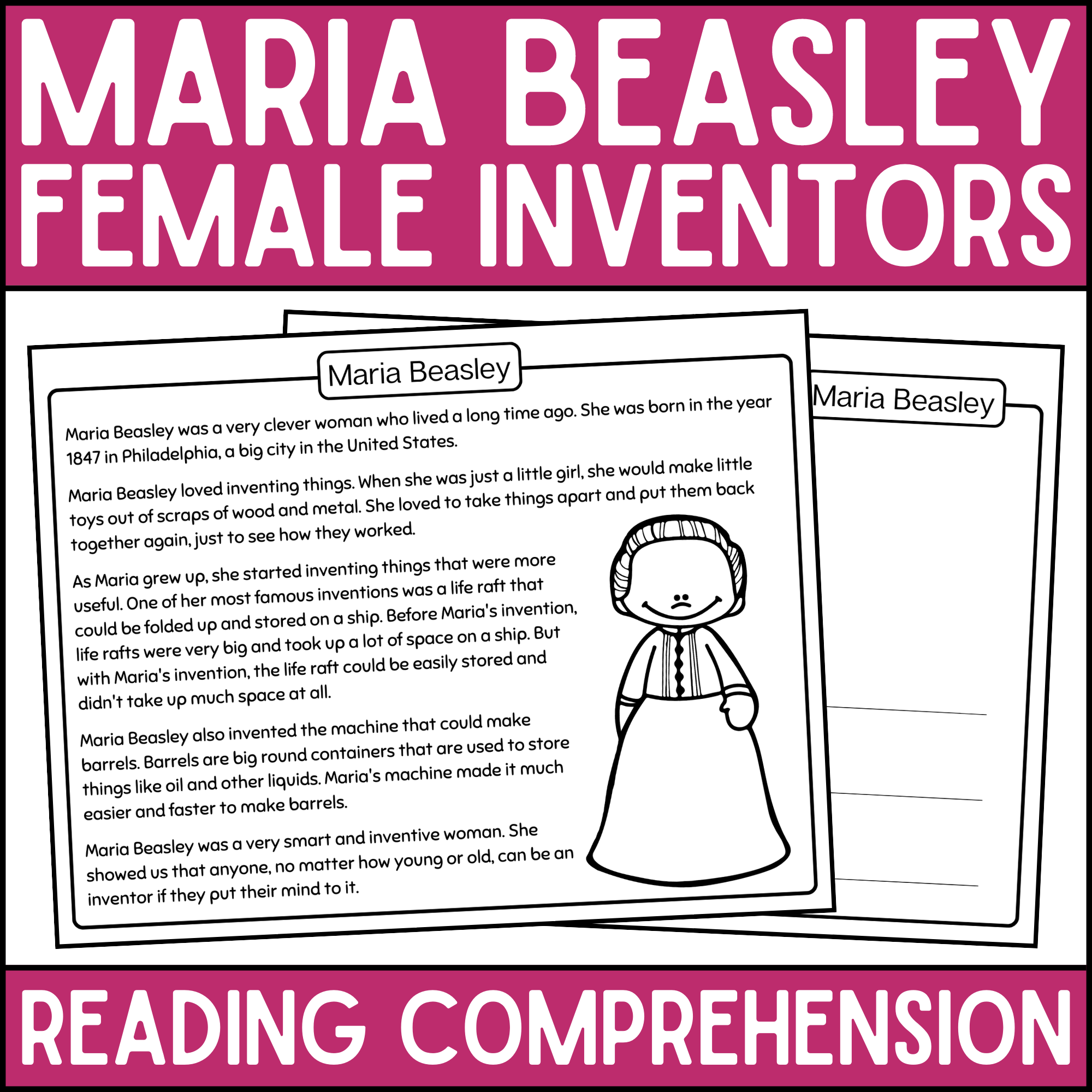 Maria Beasley: Reading Comprehension Passage | Women's History Month ...