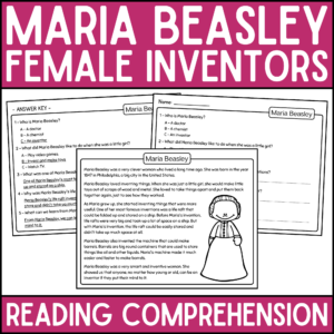 Maria Beasley: Reading Comprehension Passage | Women's History Month ...