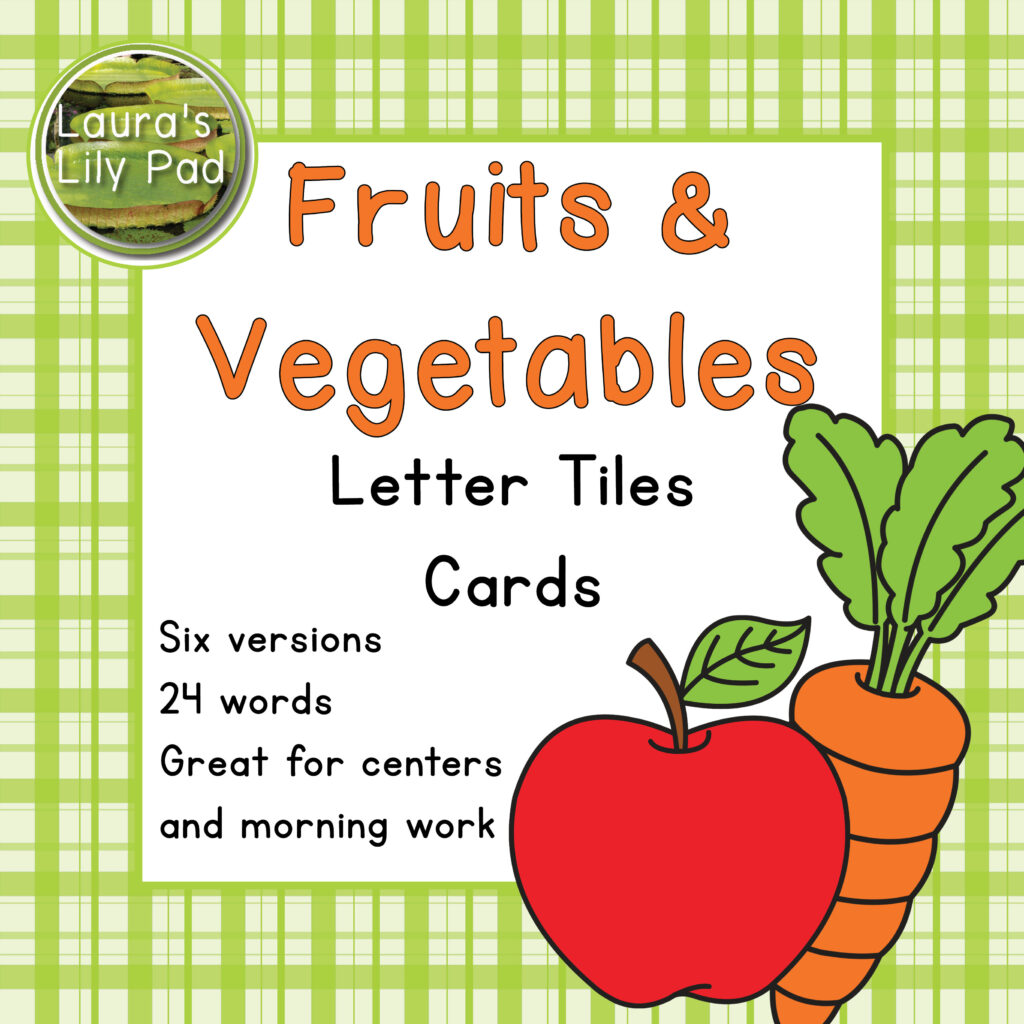 Fruit and Vegetables Word Letter Tiles Cards | Made By Teachers