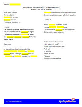 Spanish Song: La Gozadera by Gente de Zona ft Marc Anthony | Made By ...