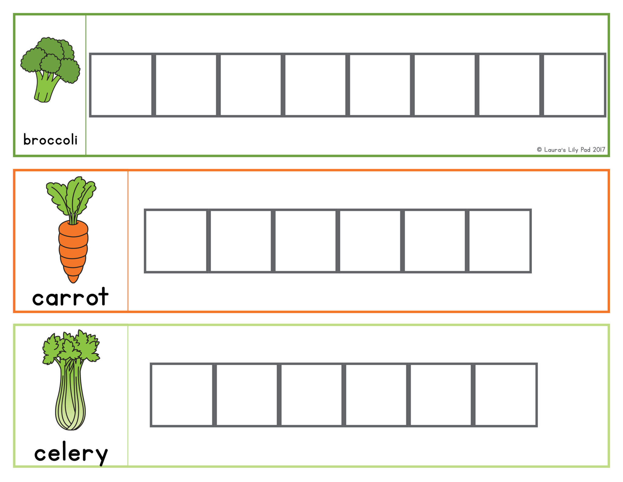 Fruit and Vegetables Word Letter Tiles Cards | Made By Teachers