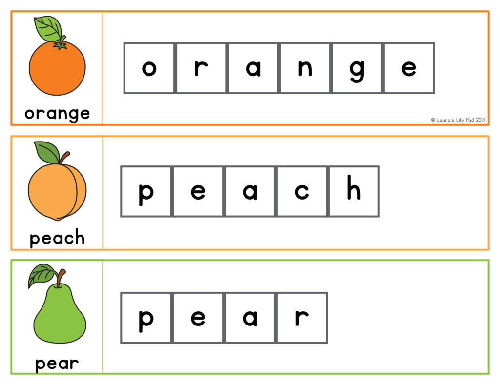 Fruit and Vegetables Word Letter Tiles Cards | Made By Teachers