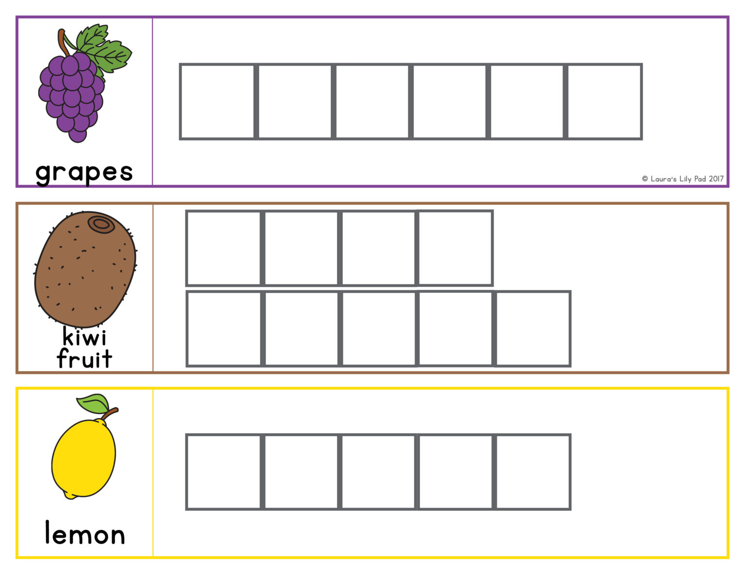 Fruit and Vegetables Word Letter Tiles Cards | Made By Teachers