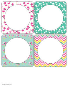 Flamingo Theme Editable Labels | Made By Teachers