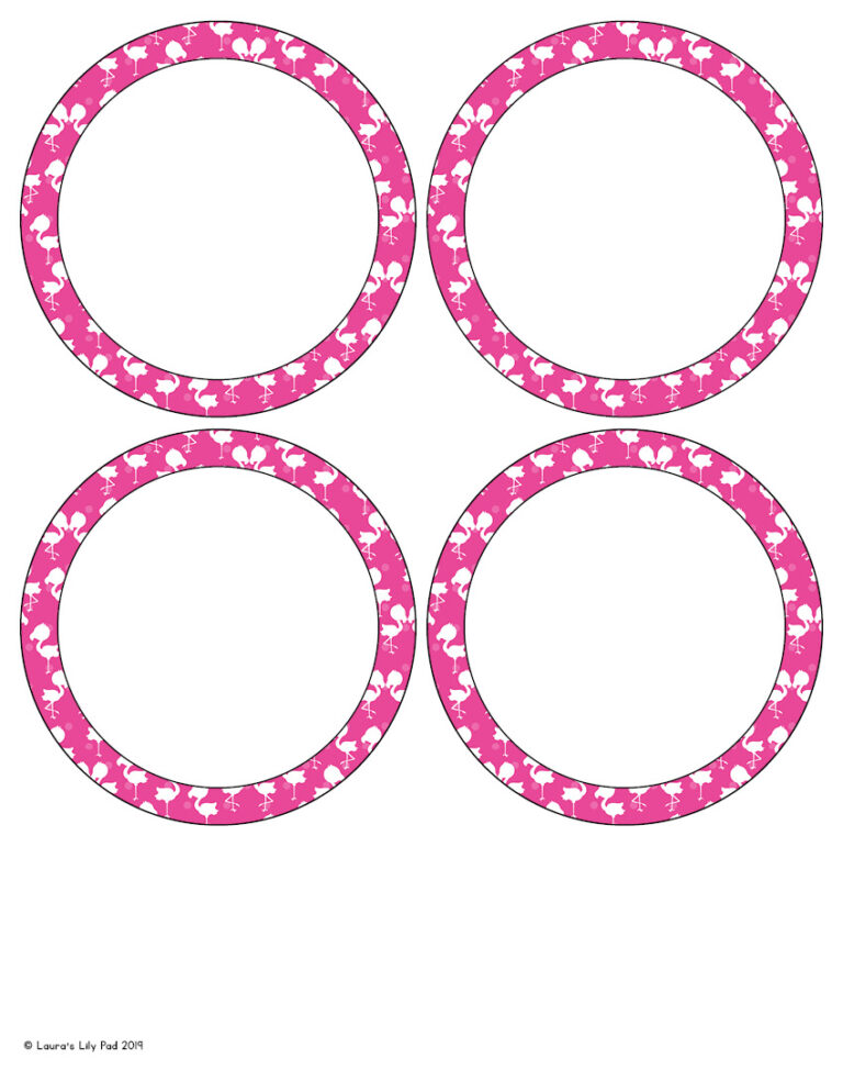 Flamingo Theme Editable Labels | Made By Teachers