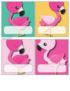 Flamingo Theme Editable Labels | Made By Teachers