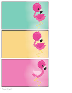 Flamingo Theme Editable Labels | Made By Teachers