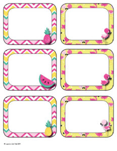 Flamingo Theme Editable Labels | Made By Teachers