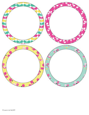 Flamingo Theme Editable Labels | Made By Teachers