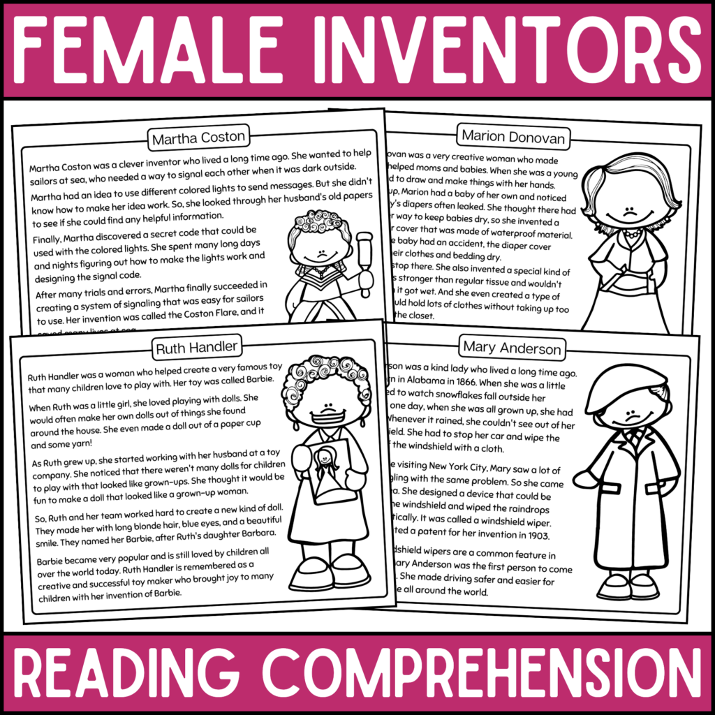 Female Inventors Reading Comprehension Passage BUNDLE | Women's History ...