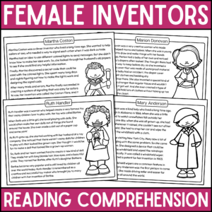 Female Inventors Reading Comprehension Passage BUNDLE | Women's History ...
