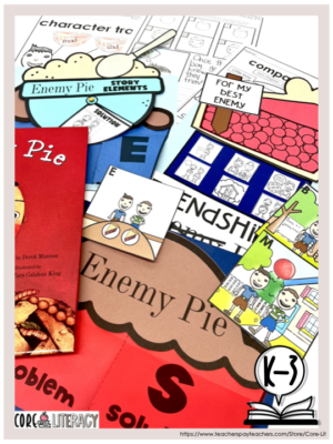 Enemy Pie Reading Comprehension Activities | Back to School Read Aloud ...