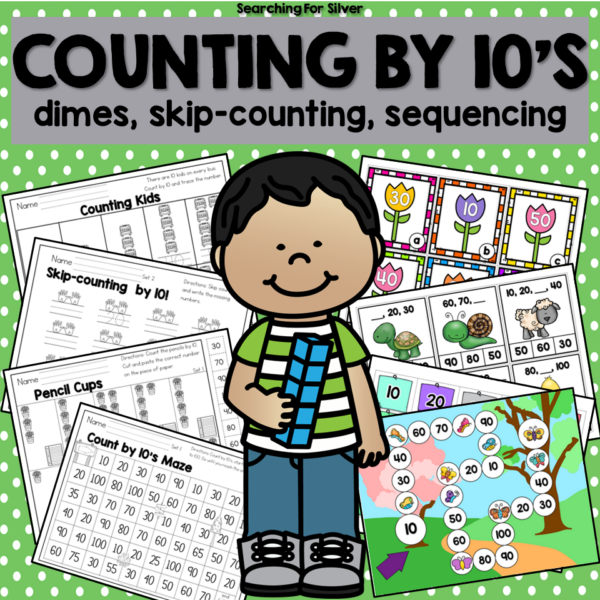 Counting by 10's: Dimes, Skip-counting, Sequencing | Made By Teachers