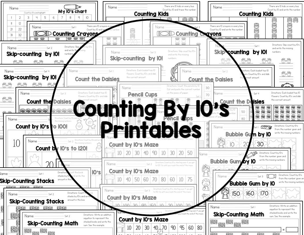 Counting by 10's: Dimes, Skip-counting, Sequencing | Made By Teachers
