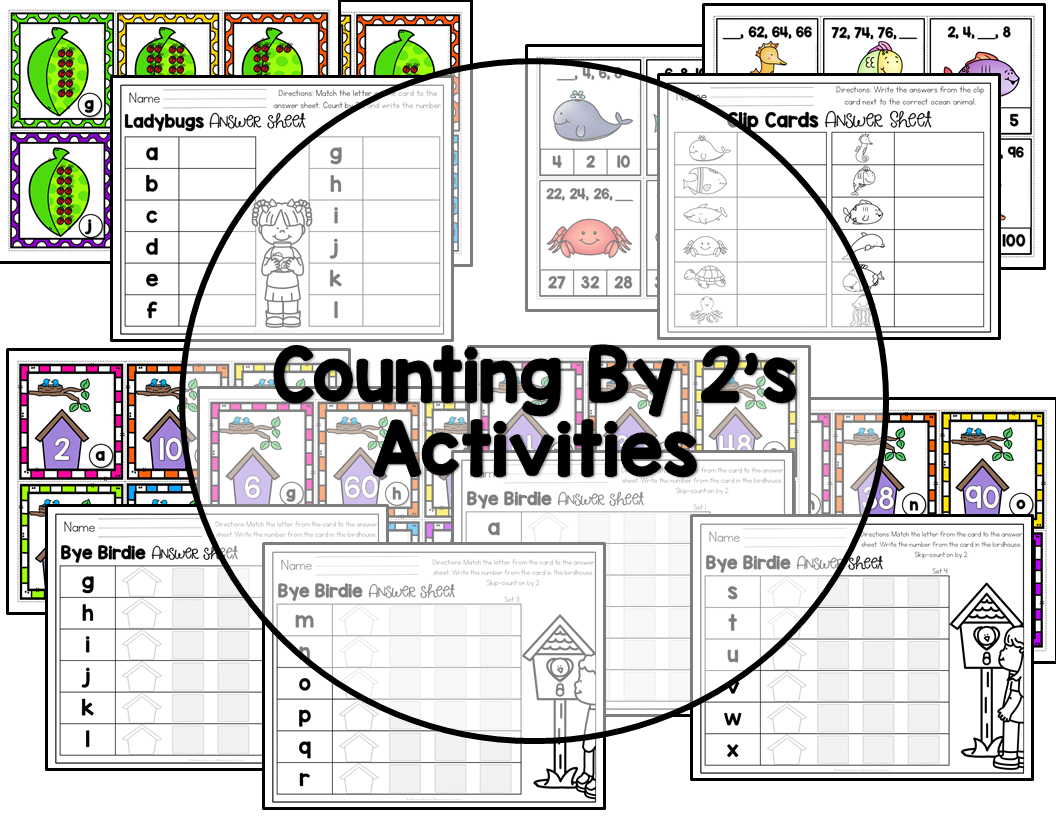 Counting by 2's: Pairs, Skip-counting, Sequencing, Counting On | Made ...