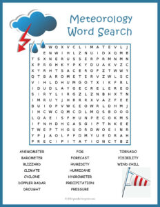 WEATHER & CLIMATE Word Search Puzzle Worksheet Activity | Made By Teachers