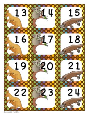 Calendar Number Cards Australian Animals Theme | Made By Teachers