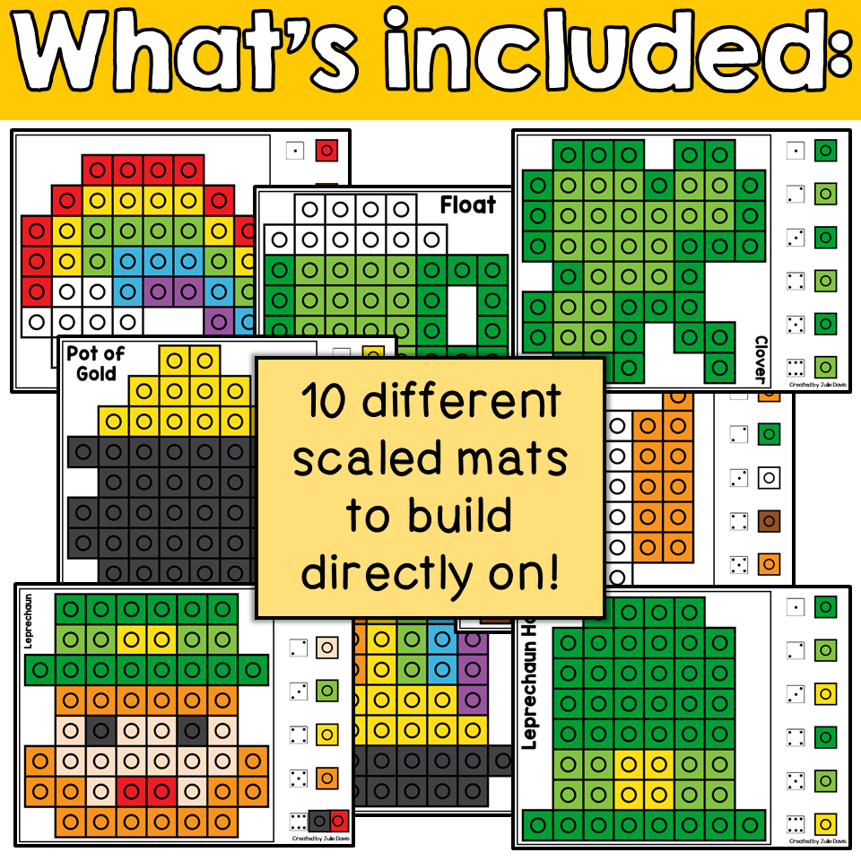 St Patrick's Day Math Center Activities | Ten Frames Games | Made By ...