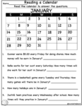 Calendar Math Worksheets 2nd Grade | Made By Teachers