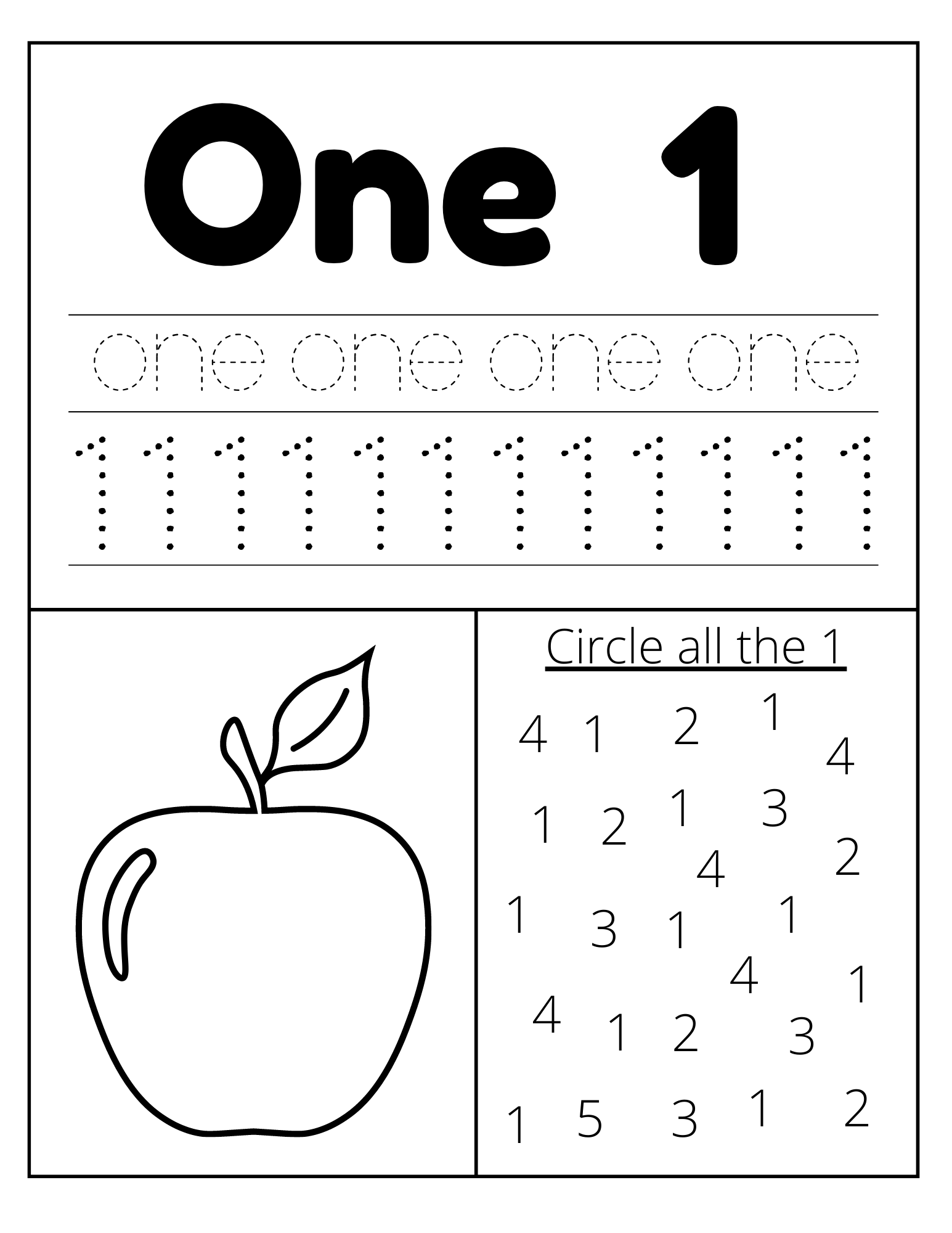 Number Writing Practice 1 10 Made By Teachers