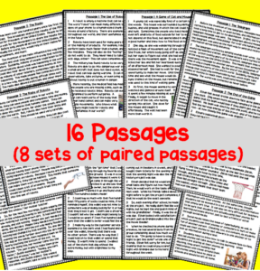 State Test Prep: Paired Passages with Writing Prompts - The BIG BUNDLE ...