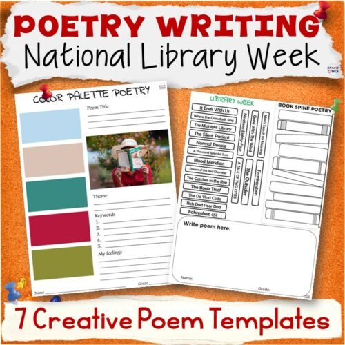National Library Week Poetry Writing Activities - Poem Templates | Made ...