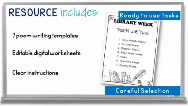 National Library Week Poetry Writing Activities - Poem Templates | Made ...