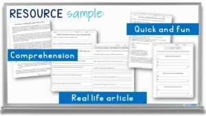 National Library Week Unit - Paired Reading Texts, Activities, Writing ...