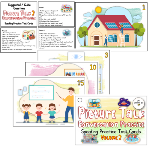 Conversation Practice Task Cards | Speaking Practice Vol. 2 | Made By ...