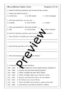 Kate DiCamillo "Mercy Watson Fights Crime" worksheets | Made By Teachers