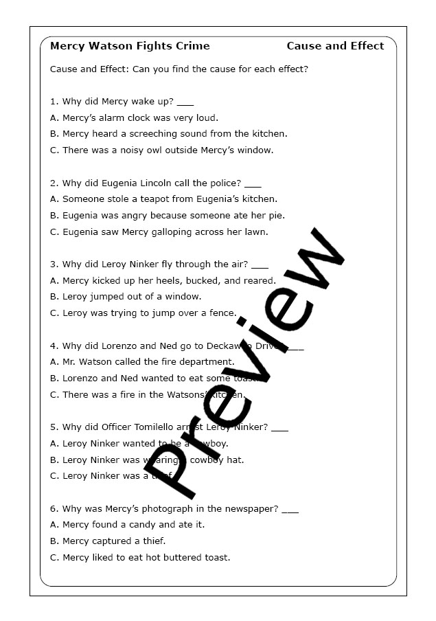 Kate DiCamillo "Mercy Watson Fights Crime" worksheets | Made By Teachers