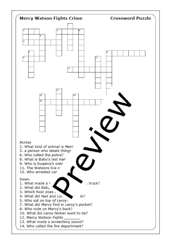 Kate DiCamillo "Mercy Watson Fights Crime" worksheets | Made By Teachers