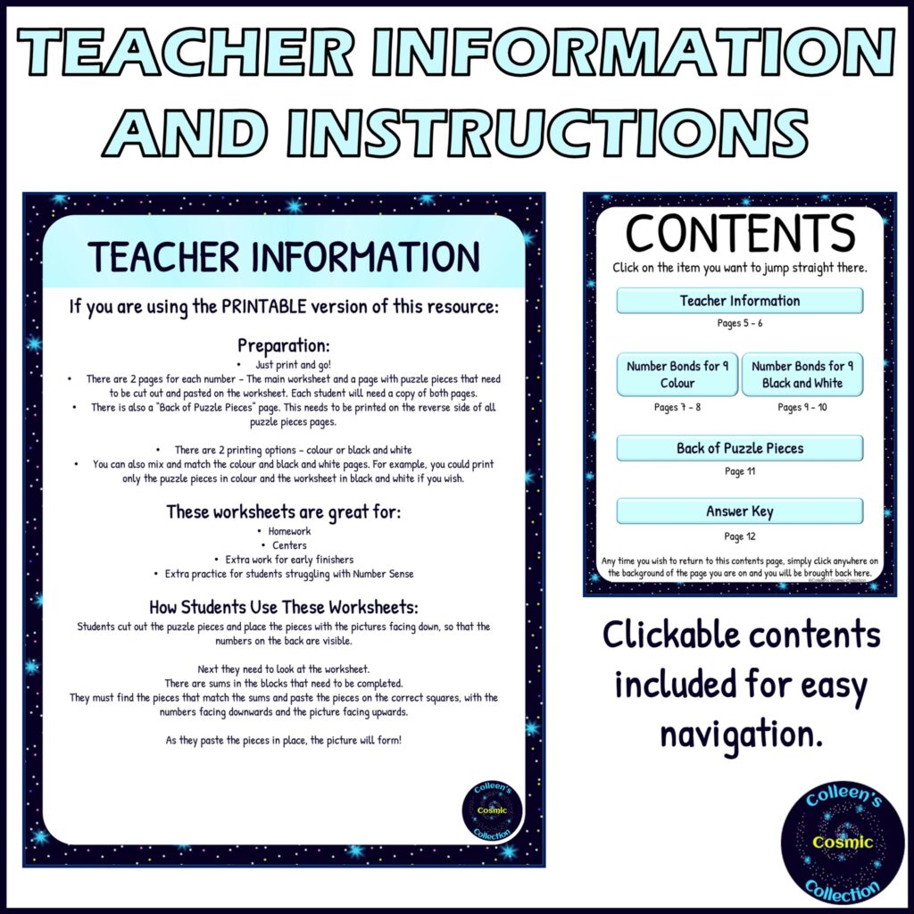 FREEBIE Number Bonds Activity Cut and Paste - 9 | Made By Teachers