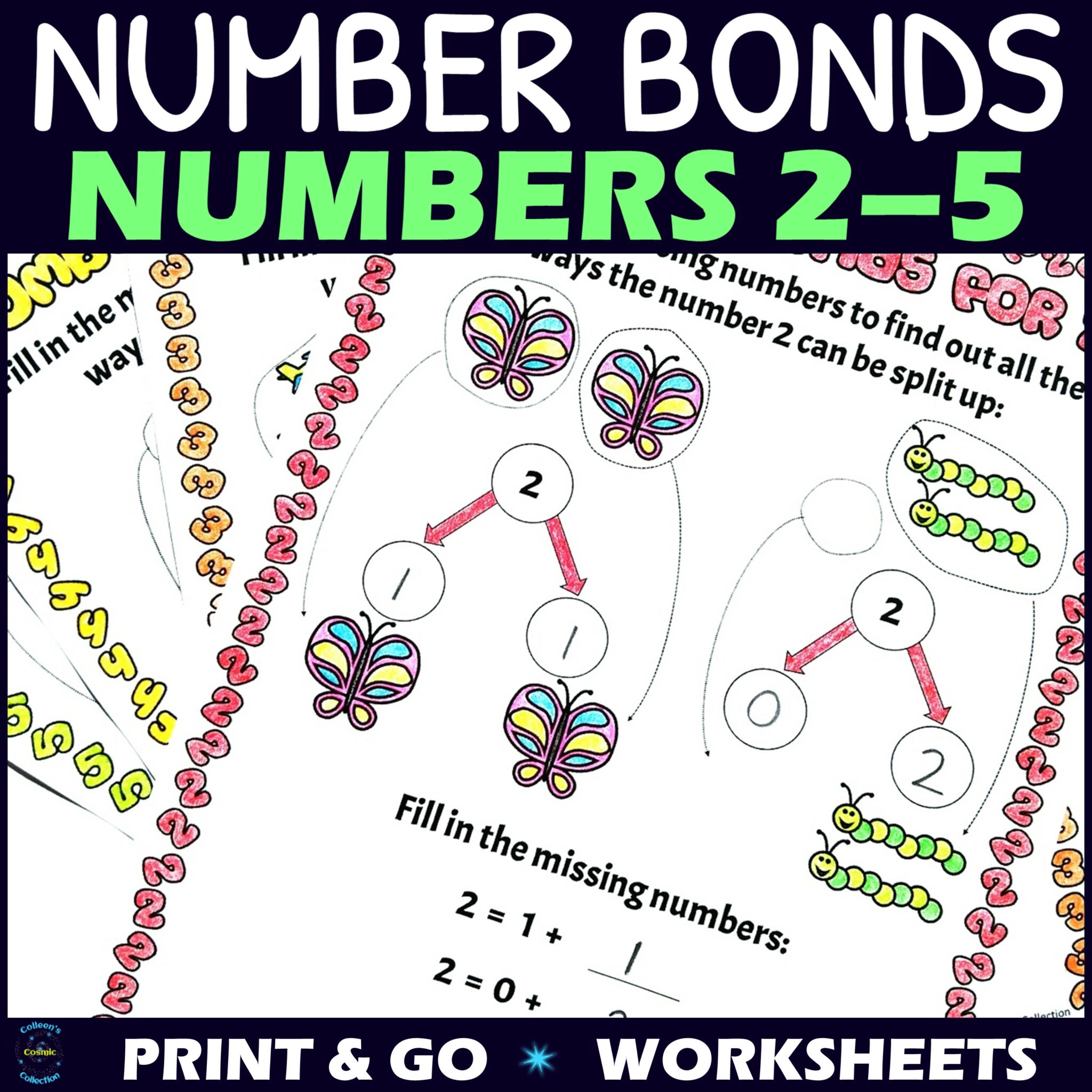 Number Bonds Activities | Numbers 2-5 | Printable | Made By Teachers