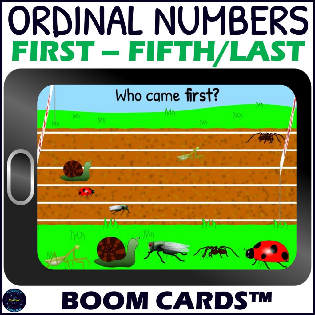 Spring Ordinal Numbers in Words Digital Boom™Cards | Made By Teachers