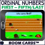 Spring Ordinal Numbers in Words Digital Boom™Cards | Made By Teachers