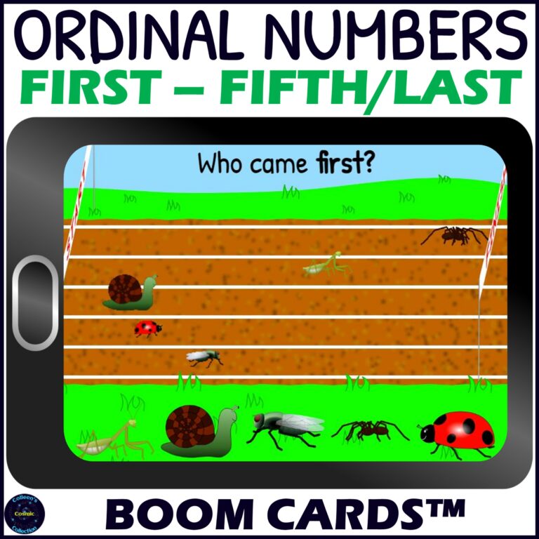 Spring Ordinal Numbers in Words Digital Boom™Cards | Made By Teachers