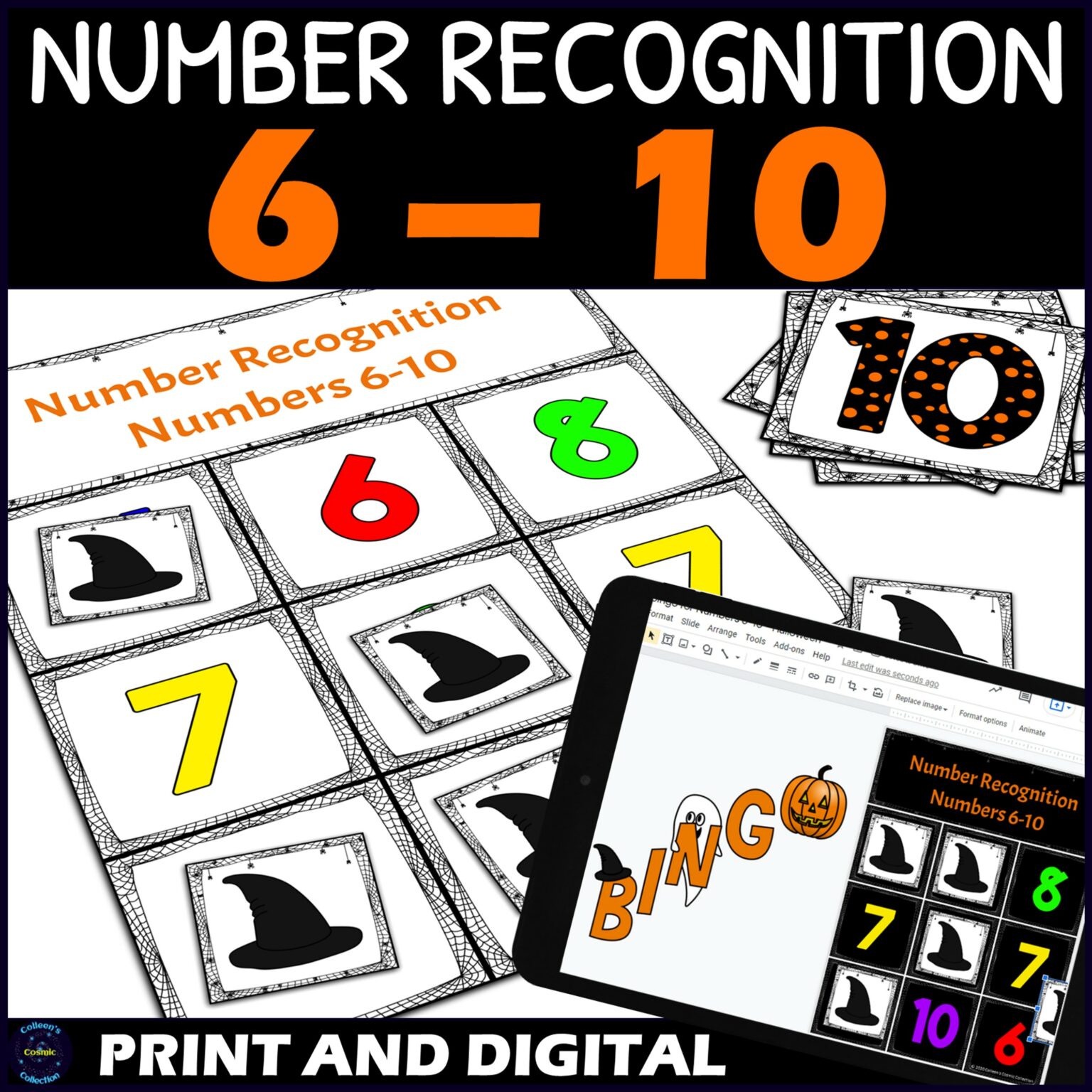 Halloween Number Recognition 6-10 Activity | Bingo | Made By Teachers
