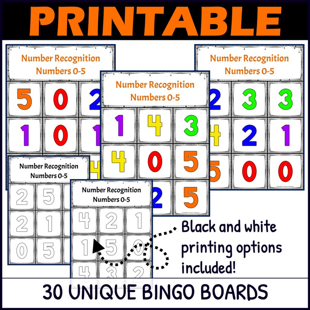Halloween Number Recognition 0-5 Activity | Bingo | Made By Teachers