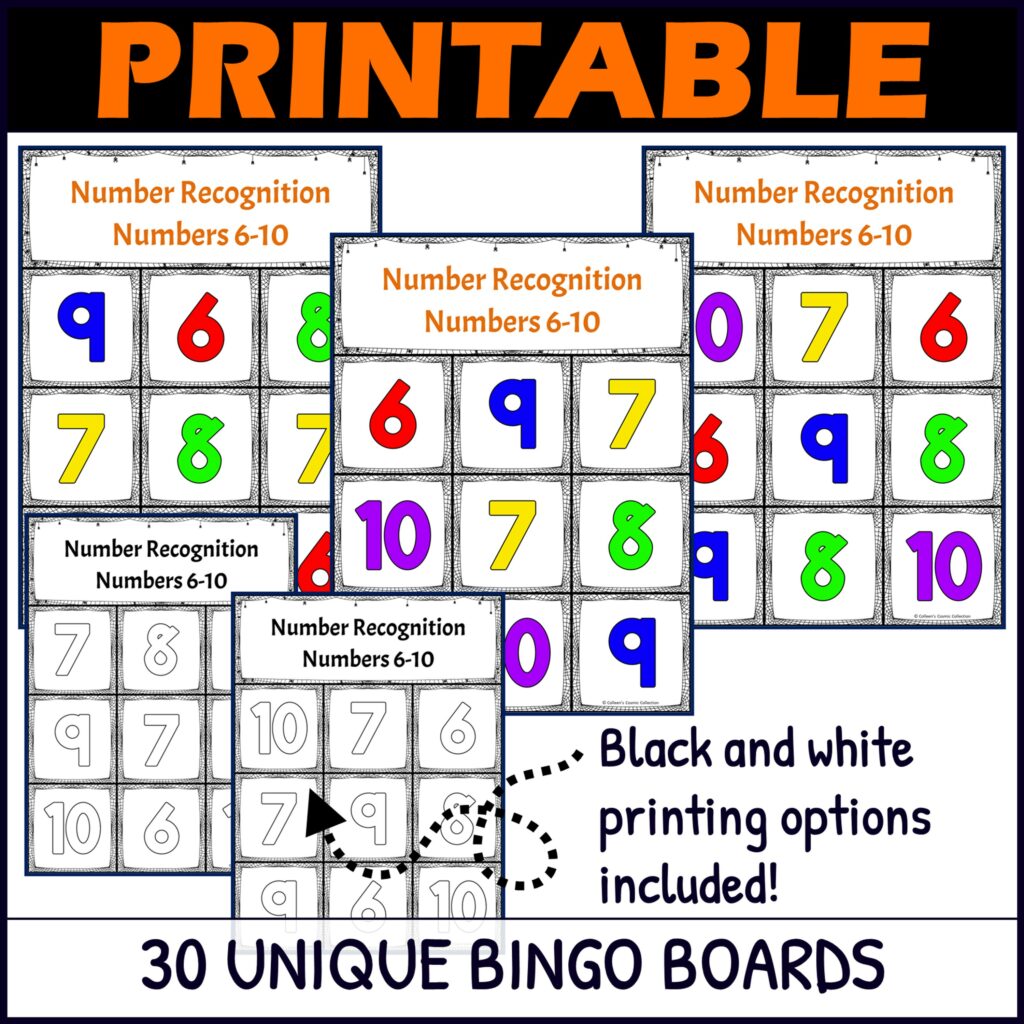 Halloween Number Recognition Activity BUNDLE Bingo | Made By Teachers
